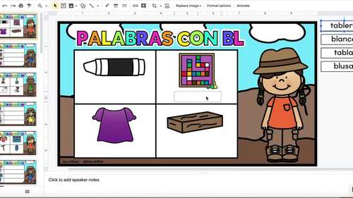Silabas Compuestas / Trabadas - Blends in Spanish Distance Learning