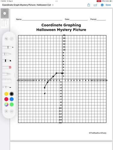 Halloween Cat | Coordinate Graphing Mystery Picture Activity | TPT