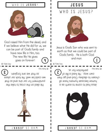 Who Is Jesus? | Foldable Book | Bible Mini Book by Teacher Mama Kate