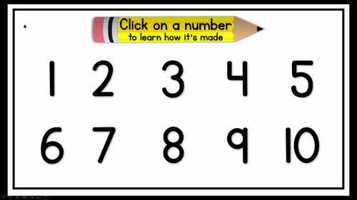 Number Formation ANIMATED Power Point Presentation by The Kindergarten