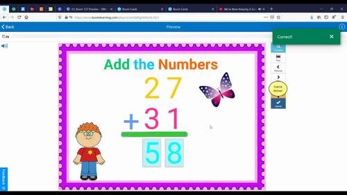1st Grade 2 Digit Addition Without Regrouping Boom Cards by Math ...
