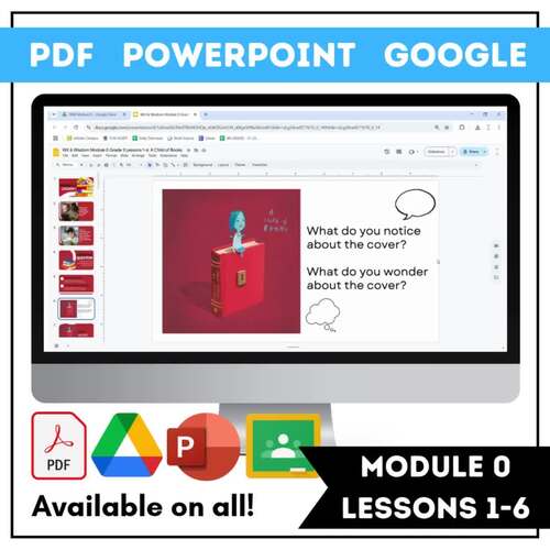 Wit & Wisdom Module 0: Grades 3 EDITABLE Lesson Slides - A Child of Books