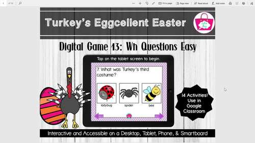 Turkey's Eggcellent Easter Digital Game | Distance Learning by Idea Bag