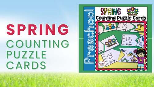 Preschool Math Activities for Spring - Counting Puzzle Cards by ...