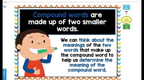 Compound Word Boom Cards | Compound Words in Context Digital Task Cards