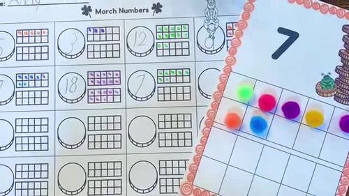 St. Patrick's Day Ten Frame Math Centers - Kindergarten and First Grade ...