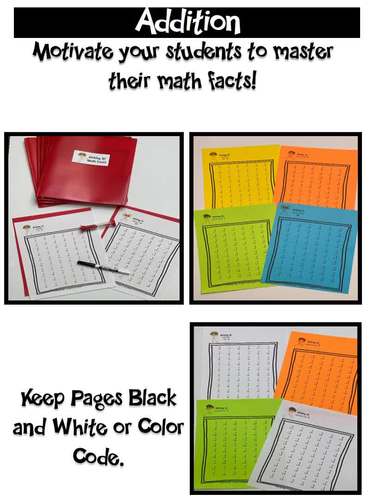 Math Facts Fluency 1st Grade Add and Subtract Easter Math Color By ...
