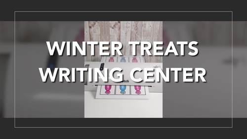 Winter Treats Writing Stations Vocabulary Word Cards Kindergarten & 1st ...