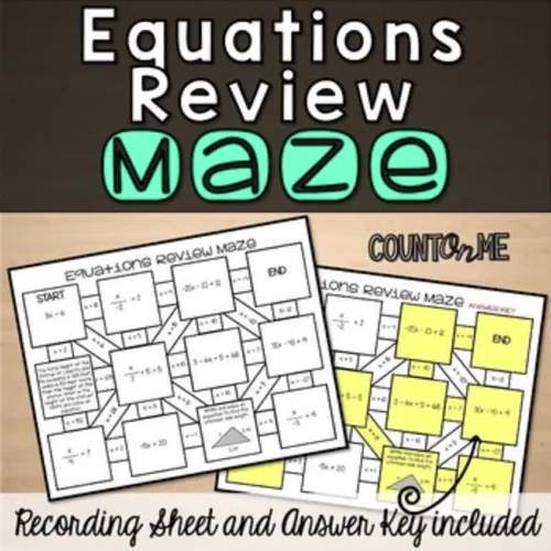 No Prep Equations Review Maze by Jillian Fernandez | TPT