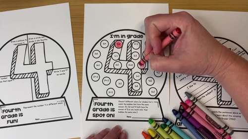 4th Grade Back to School Math Craft Activities First Day of School ...