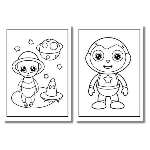 Alian Coloring Pages, Coloring Sheets, Preschool, Worksheets, Printable ...