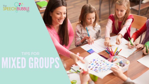 Tips for Working With Mixed Groups by The Speech Bubble SLP | TPT