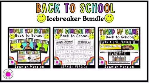 Spanish Back to School / Getting to Know You Icebreaker Game and ...