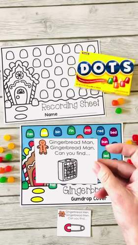 Christmas Gingerbread Gumdrop Cover - CVC Words, Rhyming, Reading ...