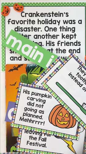 Trick or Treat Crankenstein Activities Book Companion Reading Comprehension