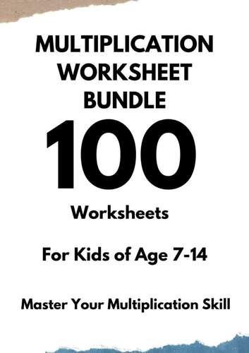 Multiplication 100 Worksheets Printable Practice with answer key ...