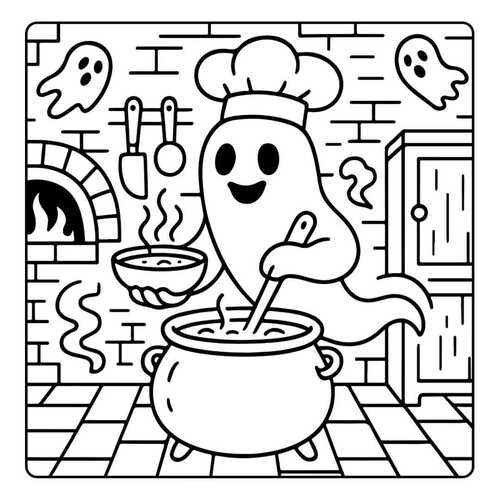 Spooky Cuties Coloring Pages | 45 Cozy Ghost & Halloween Coloring Sheets