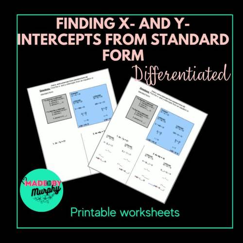 Finding X- and Y-intercepts From Standard Form by Made by Murphy