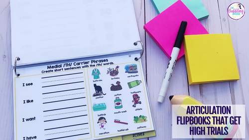 Interactive Articulation Flip Book For /TH/ by The Dabbling Speechie