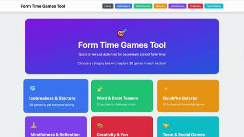 100+ Form Time Games for Busy School Teachers | TPT