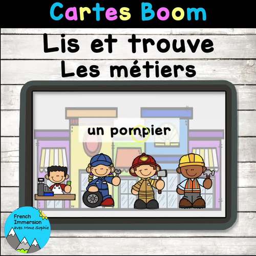 Les métiers dans la communauté lecture French jobs in the community reading