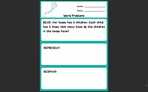 Earth Day Themed Multiplication Word Problem Worksheet Resources