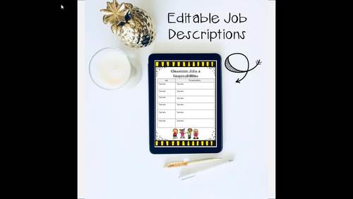 Classroom Job Application | Distance Learning by Running Turtle Resources