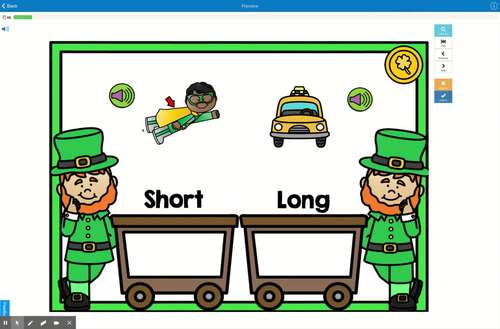 Long and Short Vowel Sort Digital Activities by Krafty in Kinder