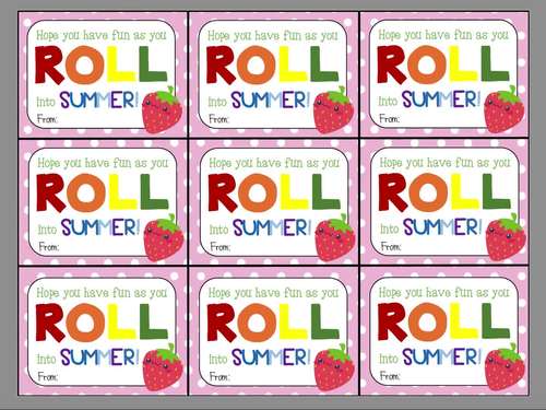 Fruit Roll-Ups End of Year Gift Tag by Highs and Lows of a Teacher