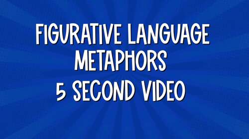 Figurative Language |50 Metaphors | Clipart with 50 Video Animation ...