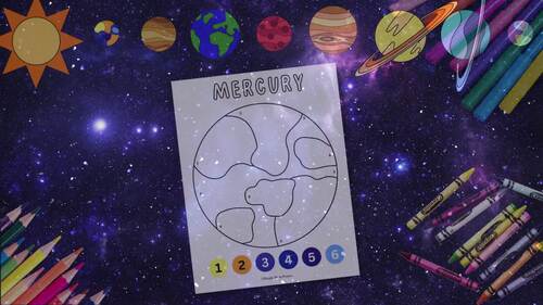 13 Solar System Color By Number Printables, Planet Color By Number