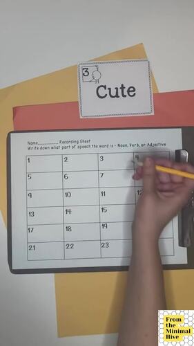 Nouns, Verbs, and Adjectives Write the Room Grammar Activity | TPT