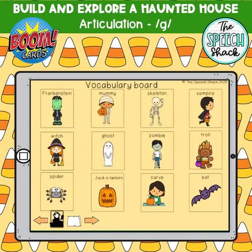 Halloween Haunted House Articulation BOOM Cards™ - /g/ by The Speech Shack