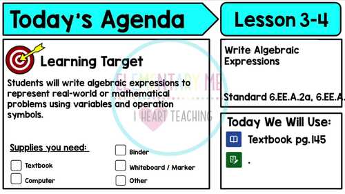 6th Grade enVision Topic 3 Slides | Numerical & Algebraic Expressions ...