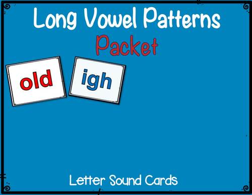 Long Vowel Patterns Packet: Letters, Pictures, Words & Worksheets