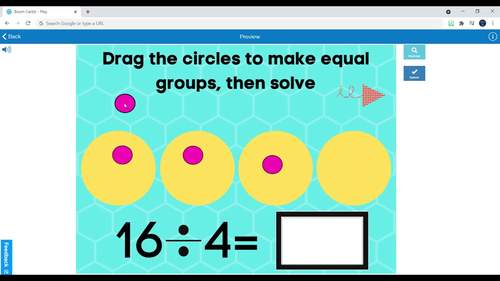 Division Math Centers Boom Cards by Hands on Learning LLC | TPT