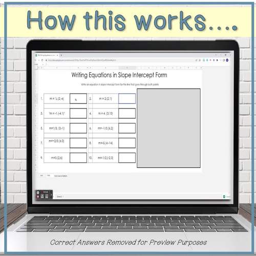 Writing Equations in y=mx+b Form (slope & coordinate point) Puzzle ...