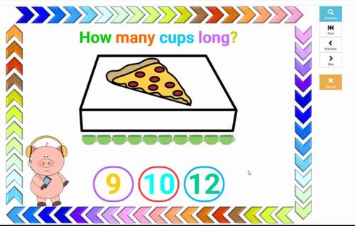 Non-Standard Measurement Measure Length with Objects Boom Cards