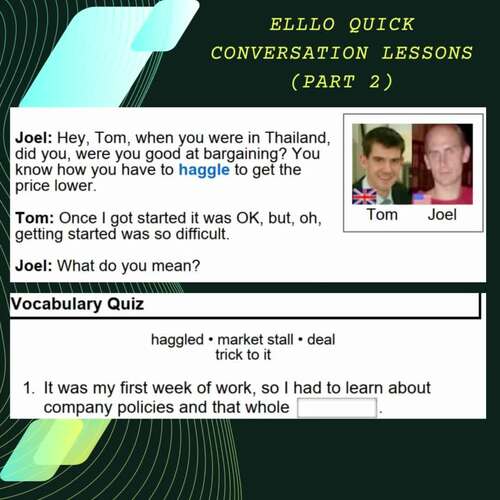 ELLLO Quick Conversation Lessons(part2)|Close Reading|Reading Toefl ...