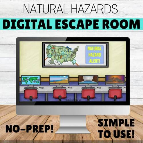 Natural Hazards & Disasters Escape Room - MS-ESS3-2 Digital Review Activity