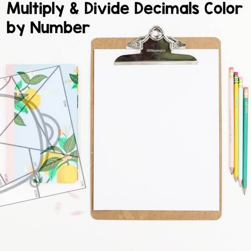 Multiply and Divide Decimals Color by Number Activity | 5th 6th Grade ...