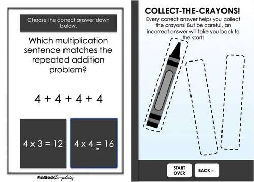 Beginning Multiplication as Repeated Addition Boom Cards Game 3rd Grade ...
