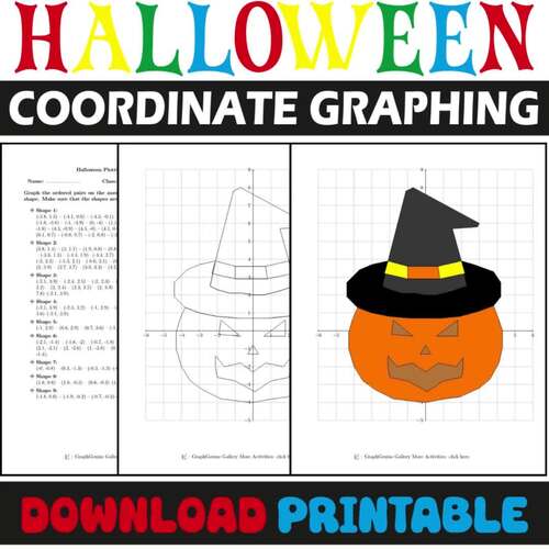 Coordinate Graphing Creating Halloween Pictures Using Math Skills ...