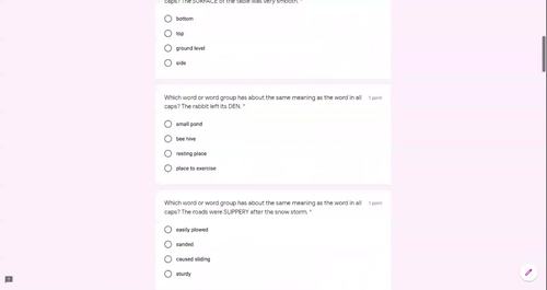 Grade 2 MyView Literacy Unit 5 Week 3 Google Forms, Assessment Practice