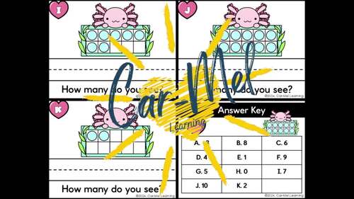 Counting 0-20 Axolotl Theme - Math - Several Sets by Car-Mel Learning