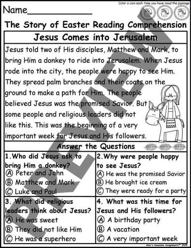The Story of Easter: Jesus' Life, Death, and Resurrection Passages for ...