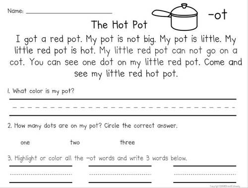 Word Family Short Vowel O Reading Passages (CVC) by Calloway's Corner