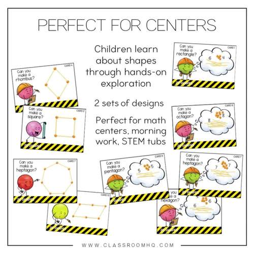 2D Shape STEM Challenge Cards by classroomHQ | TPT