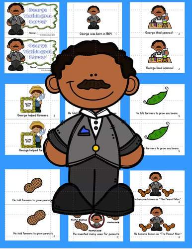 George Washington Carver Reader Black History Month Kindergarten 1st ESL
