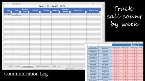 Ultimate Communication Log (up to 200 students) by Amanda Cham | TpT